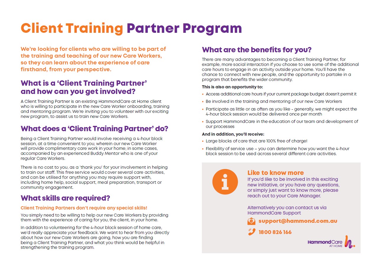 Client Training Partner Program